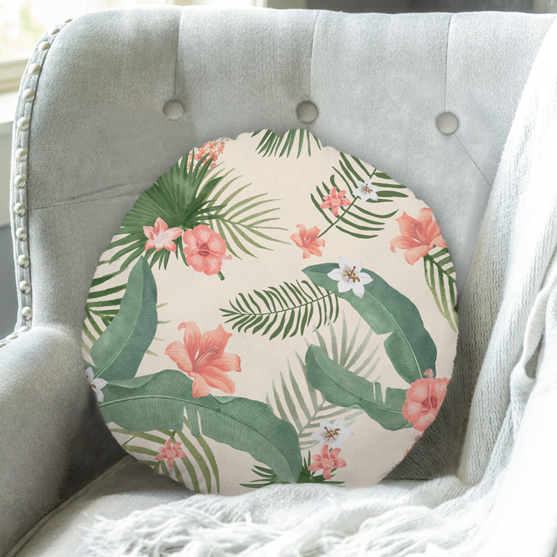 Custom Round Throw Pillow - neonearth